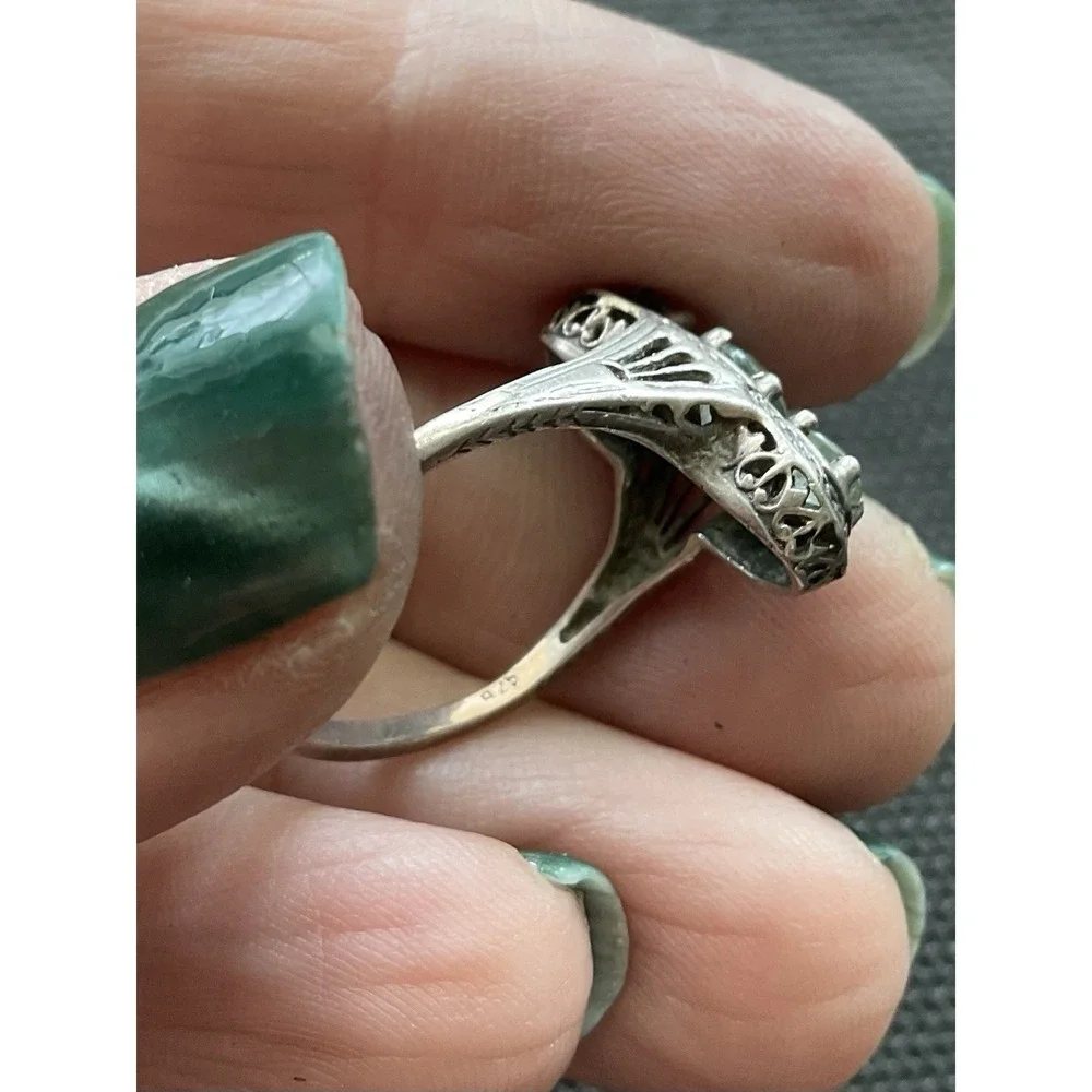 Estate | Jewelry | Vintage 925 Sterling Silver Ring Size 65 Art ...